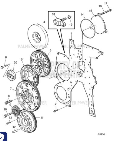 VOLVO PENTA 23493805 Idler Gear | PalmerPower
