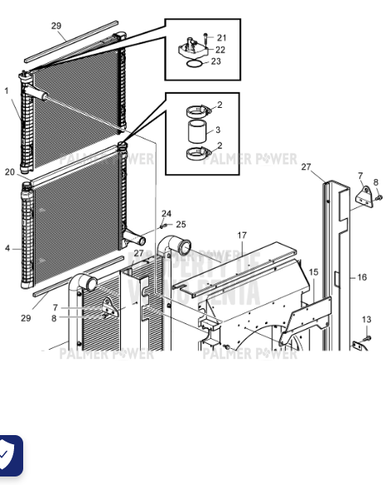 VOLVO PENTA 22075185 Radiator | PalmerPower