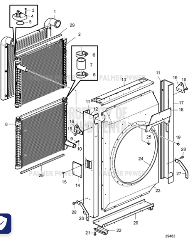 VOLVO PENTA 22174564 Radiator | PalmerPower