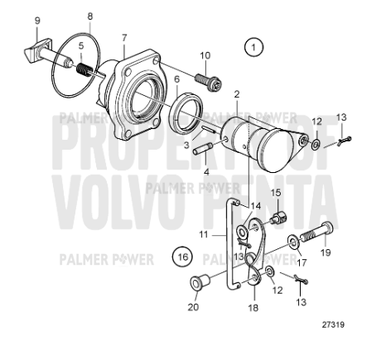 VOLVO PENTA 22273952 Gear Shifter | PalmerPower