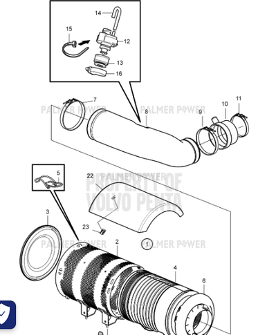 VOLVO PENTA 22280026 Hose Clamp | PalmerPower