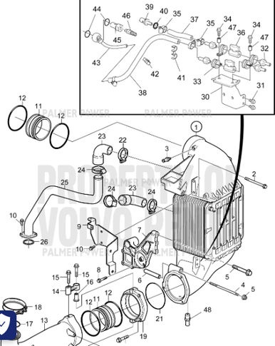 VOLVO PENTA 22360413 Charge Air Pipe | PalmerPower