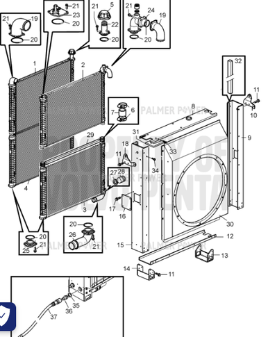 VOLVO PENTA 22554470 Radiator | PalmerPower