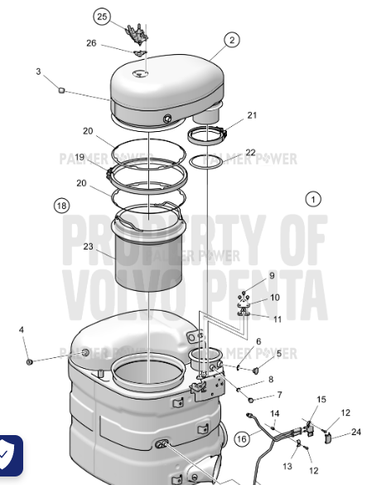 VOLVO PENTA 22887993 Service Kit | Scr. Dp Hose And Pipe Kits | PalmerPower