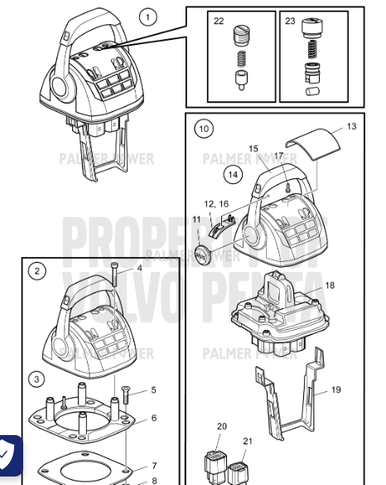 VOLVO PENTA 23062571 Control Lever | PalmerPower