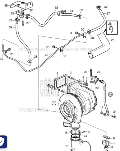 VOLVO PENTA 23547787 Oil Pressure Pipe | PalmerPower