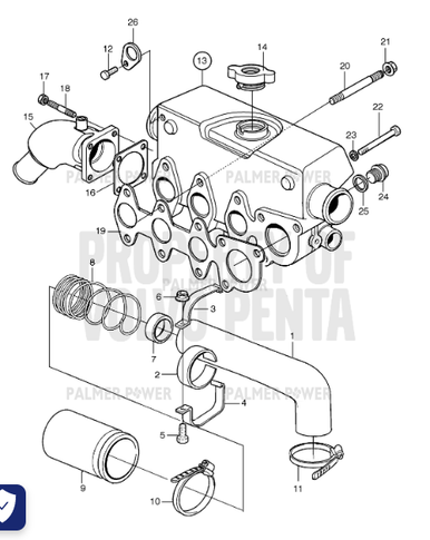 VOLVO PENTA 3581398 Clamp | PalmerPower