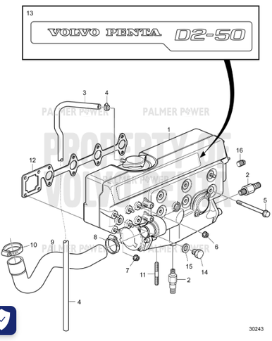 VOLVO PENTA 3583065 Pipe | PalmerPower