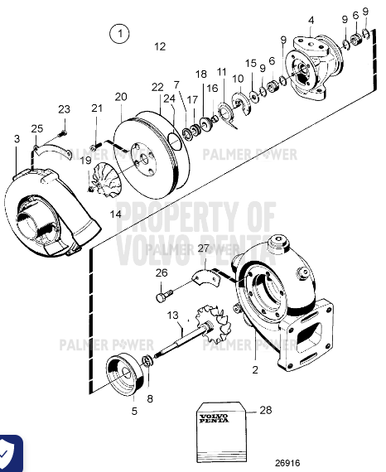 VOLVO PENTA 3802062 Turbocharger | PalmerPower