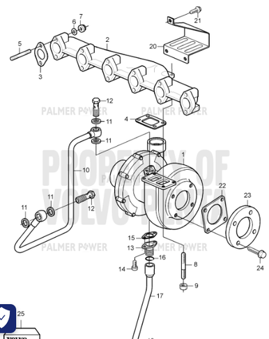 VOLVO PENTA 3802178 Turbocharger, Reman | PalmerPower