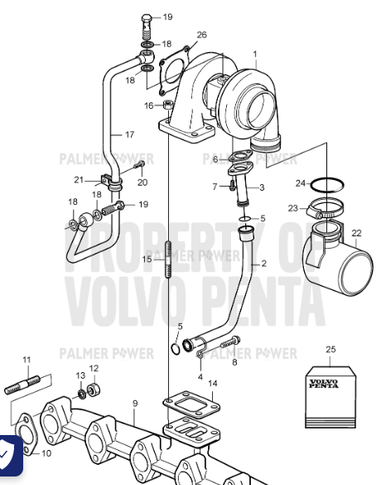 VOLVO PENTA 3802189 Turbocharger | PalmerPower