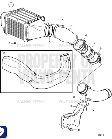 VOLVO PENTA 3808047 Heat Shield | PalmerPower