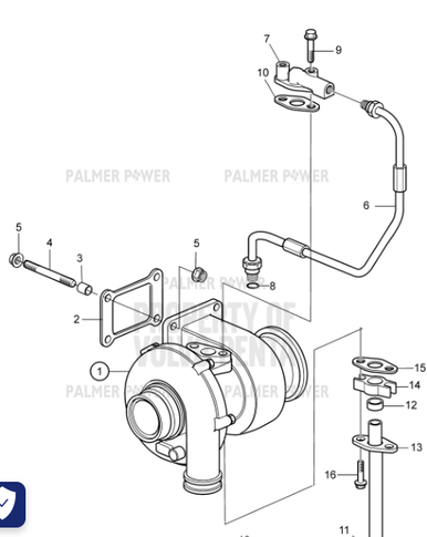 VOLVO PENTA 3819649 Turbocharger | PalmerPower