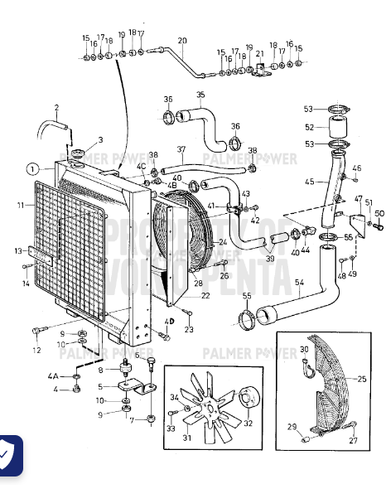 VOLVO PENTA 3825690 Radiator Casing | PalmerPower