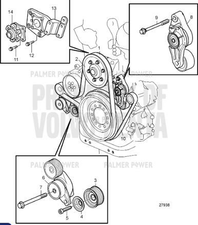 VOLVO PENTA 3827075 V-Ribbed Belt | PalmerPower