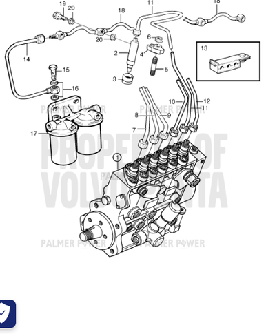 VOLVO PENTA 3827982 Delivery Pipe | PalmerPower