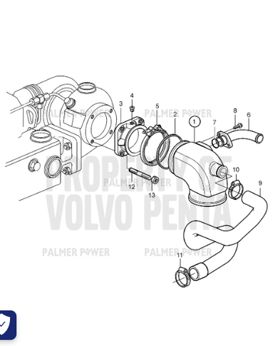 VOLVO PENTA 3835922 Adapter | PalmerPower