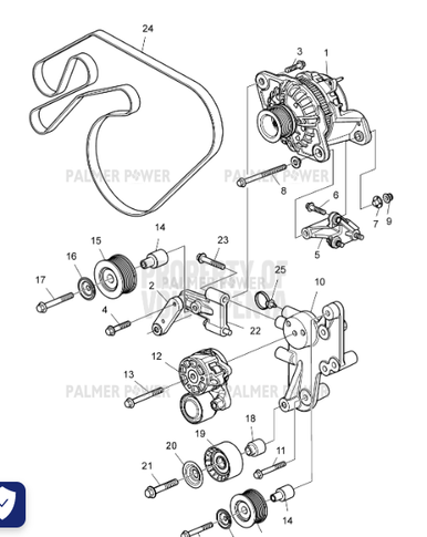 VOLVO PENTA 3887305 Idler Pulley | PalmerPower