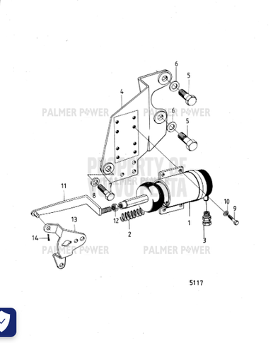 VOLVO PENTA 848677 Intermediate Lever | PalmerPower