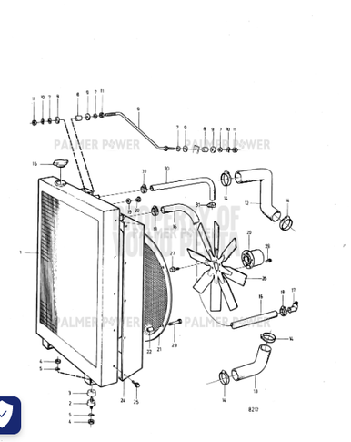 VOLVO PENTA 848830 Radiator Stay | PalmerPower