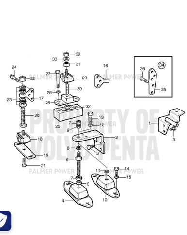 VOLVO PENTA 852697 Spacer | PalmerPower