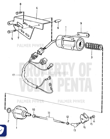 VOLVO PENTA 866876 Intermediate Lever | PalmerPower