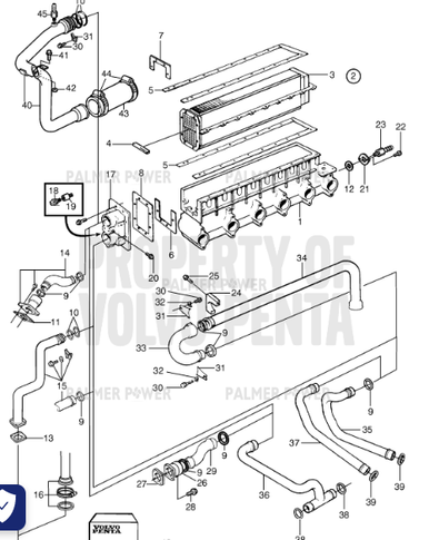 VOLVO PENTA 877389 Charge Air Cooler Kit | PalmerPower