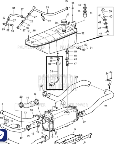 VOLVO PENTA 969033 Rubber Hose | PalmerPower