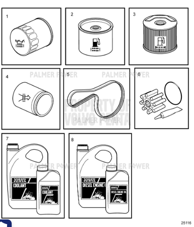 VOLVO PENTA 978710 V-Belt | PalmerPower