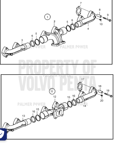 VOLVO PENTA 993167 Spacer Sleeve | PalmerPower