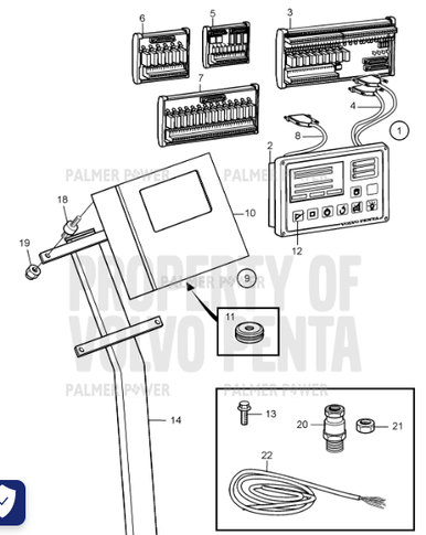 VOLVO PENTA 990950 Flange Lock Nut | PalmerPower