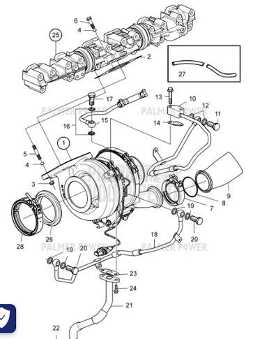 VOLVO PENTA 3801796 Turbocharger, Reman | PalmerPower