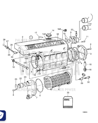 VOLVO PENTA 3830505 Heat Exchanger | PalmerPower