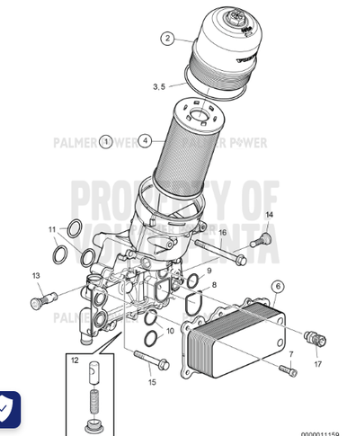 VOLVO PENTA 23040017 Oil Module | PalmerPower