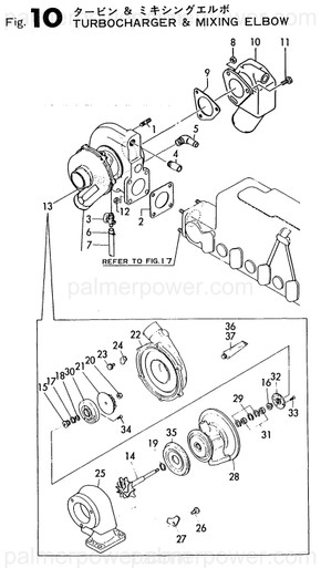 YANMAR 129171-13550 Elbow, Water Mixing | PalmerPower