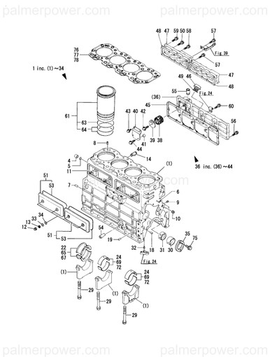 YANMAR 127616-01320 Packing, Liner | PalmerPower