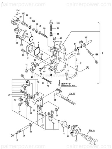 YANMAR 129052-61390 Shaft,Governor Lever | PalmerPower