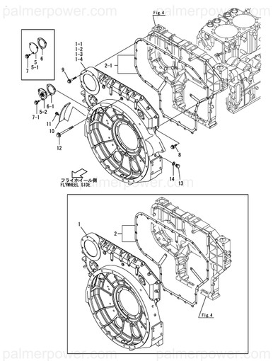 YANMAR 148620-01602 Housing, Flywheel - Palmer Power