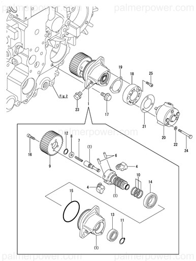 YANMAR 177510-04390 Gear, Governor Z=30 - Palmer Power