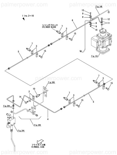 YANMAR 23824-060001 Nut, Cap 6 - Palmer Power