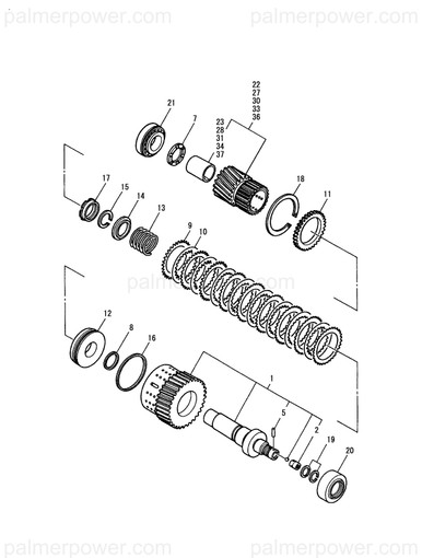 YANMAR 177055-03480 Pinion Assy, Z=37 - Palmer Power
