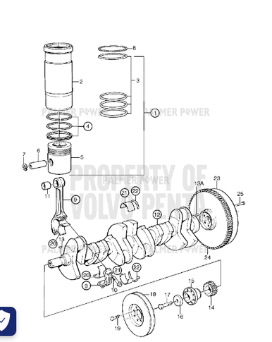 VOLVO PENTA 1543035 Flange Screw | PalmerPower
