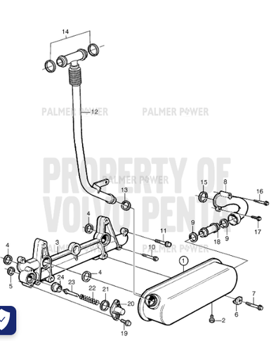 VOLVO PENTA 1543868 Connecting Pipe | Cylinder Block | PalmerPower