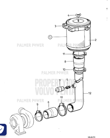 VOLVO PENTA 1544736 Hose Clamp | PalmerPower