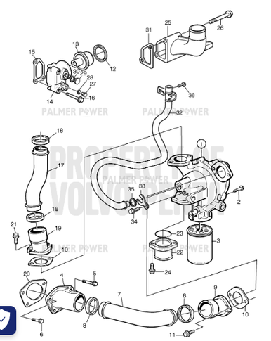 VOLVO PENTA 1677855 Pipe Connection | PalmerPower