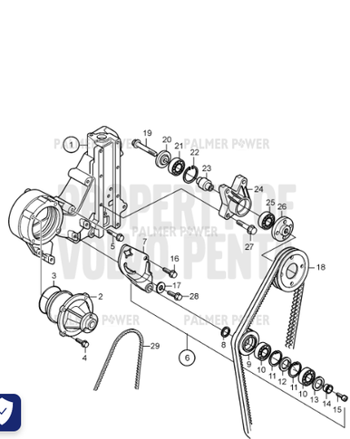 VOLVO PENTA 20450754 Hexagon Screw | PalmerPower