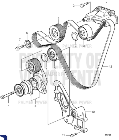 VOLVO PENTA 20580937 V-Ribbed Belt | PalmerPower