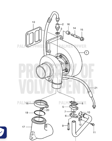 VOLVO PENTA 20784537 Plane Gasket | PalmerPower