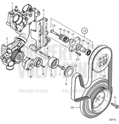 VOLVO PENTA 20846323 V-Ribbed Belt | PalmerPower