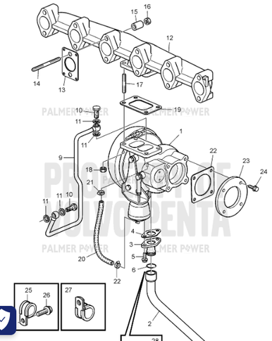 VOLVO PENTA 20903738 Lubricant Line | PalmerPower